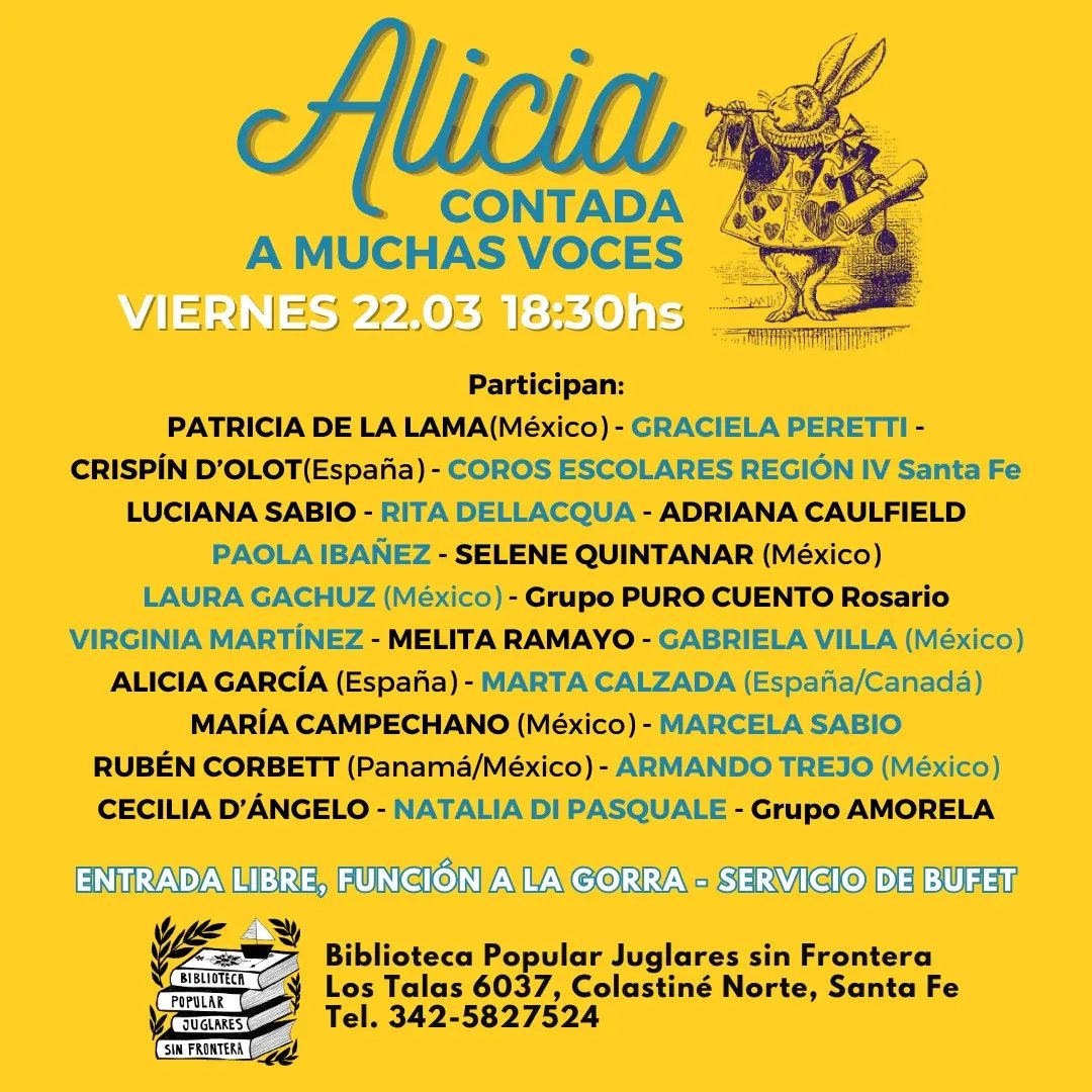 Alicia, contada a muchas voces – Biblioteca popular Juglares sin fronteras